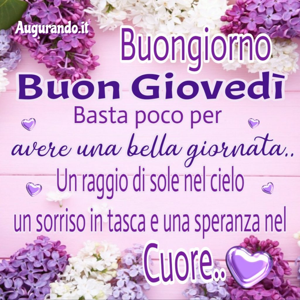 Immagini Buon Giovedì - Augurando.it